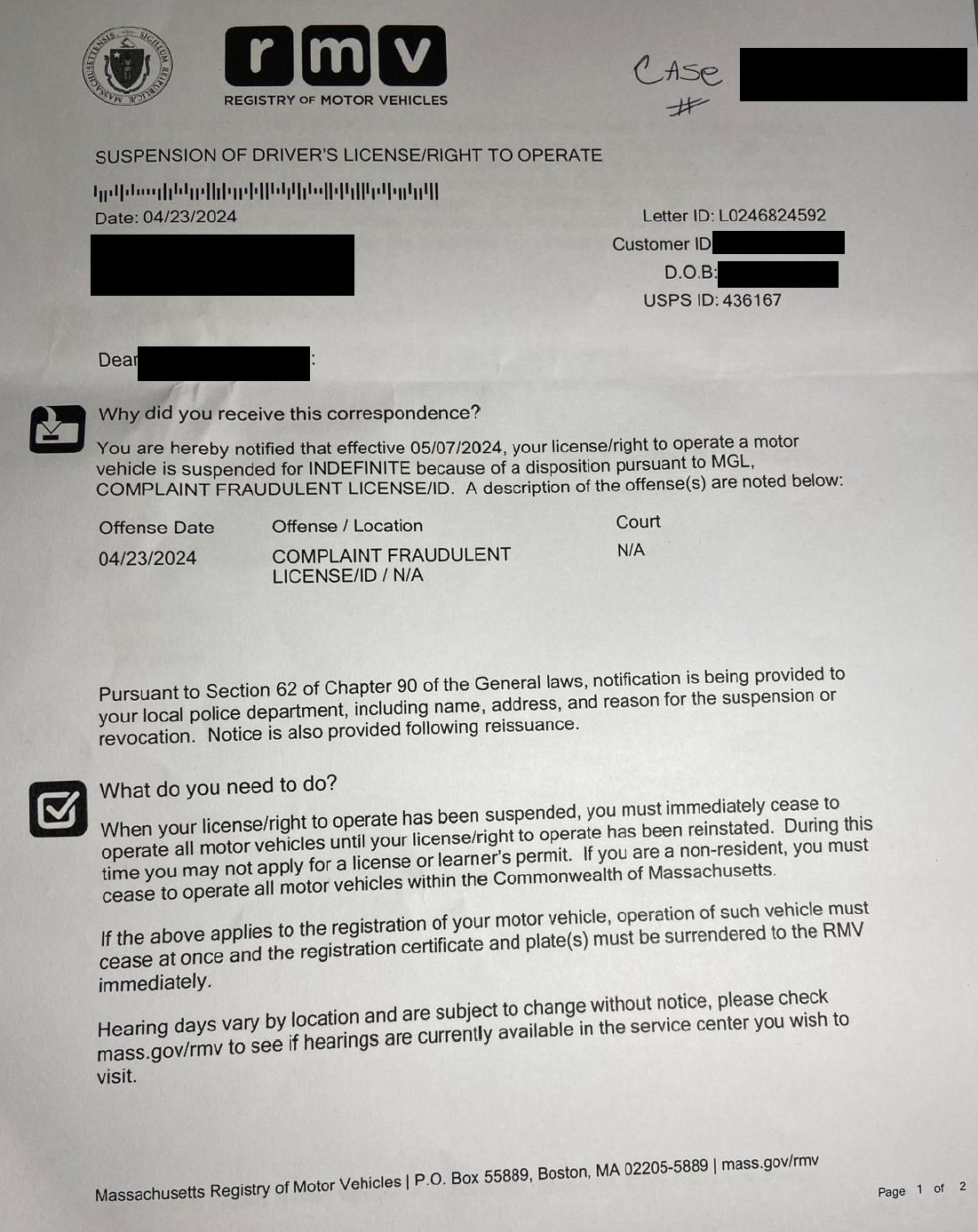 Lowell License Suspension Lawyer | Losing Your Driver's License